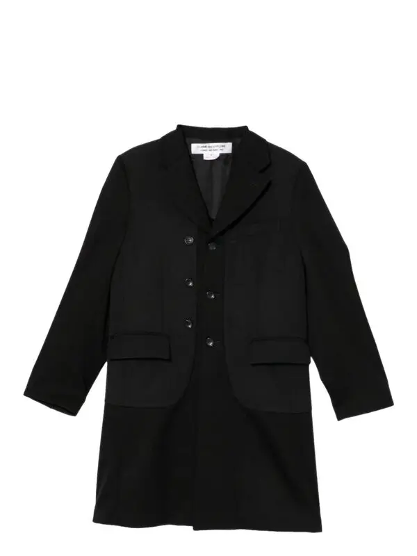 Comme Des Garçons Single-breasted Coat - Black