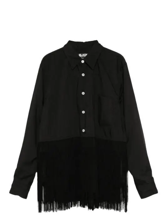 Comme Des Garçons Tassel Trim Shirt - Black