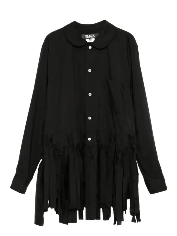 Comme Des Garçons Tasseled Trim Shirt - Black