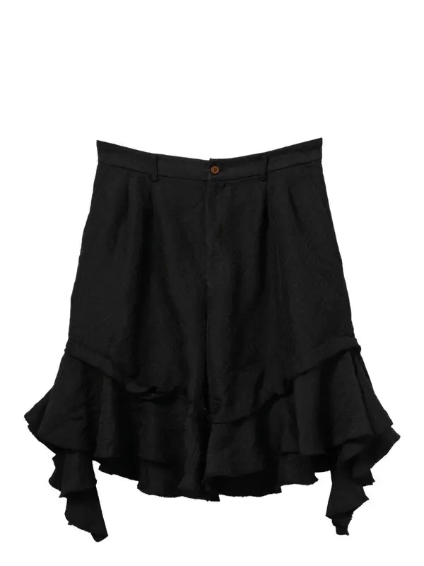 Comme Des Garçons Ruffled Shorts - Black