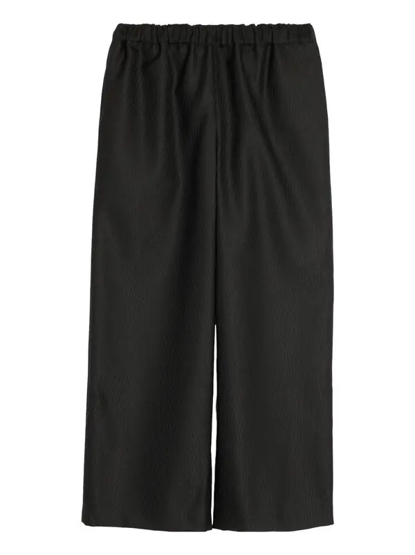 Comme Des Garçons Wide Leg Pleated Trousers - Black