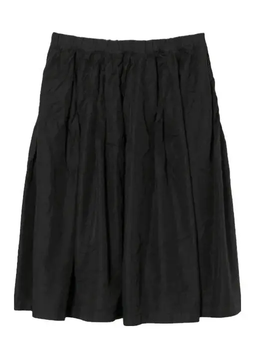 Comme Des Garçons Pleated Midi Skirt - Black