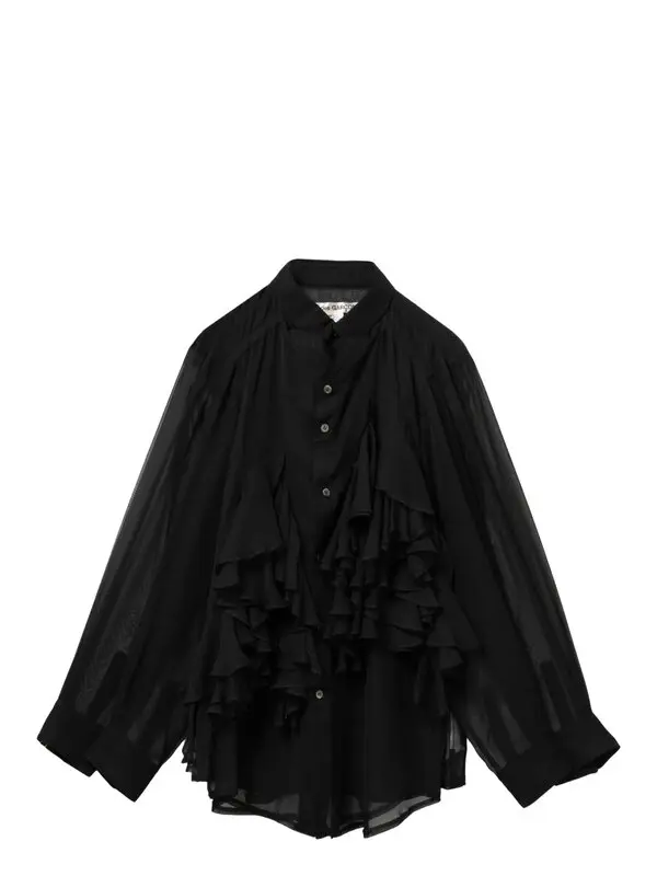 Comme Des Garçons Ruffled Shirt - Black