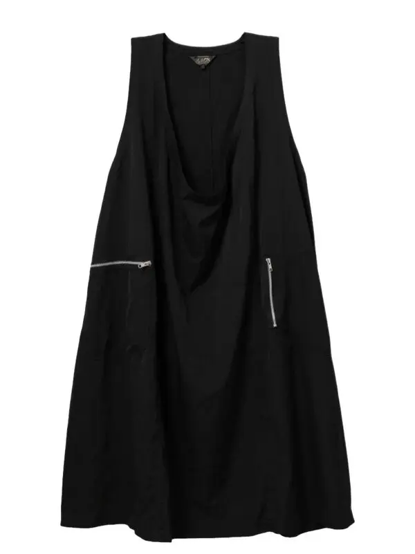 Comme Des Garçons Patchwork Midi Dress - Black