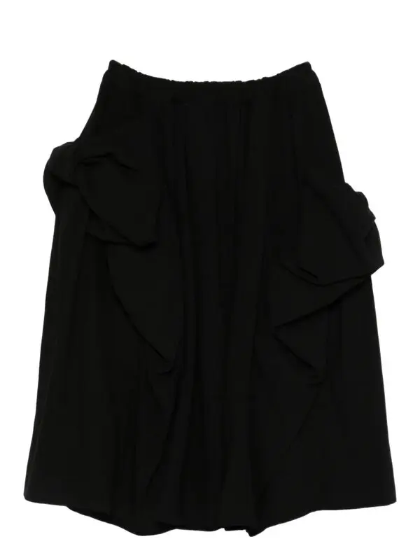 Comme Des Garçons Elasticated Jacquard Skirt - Black