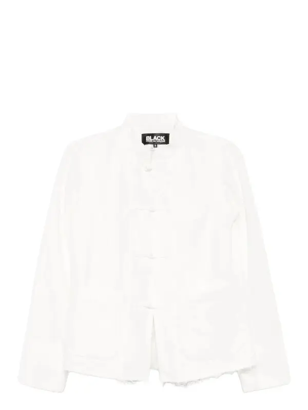 Comme Des Garçons Stand Collar Jacket - White