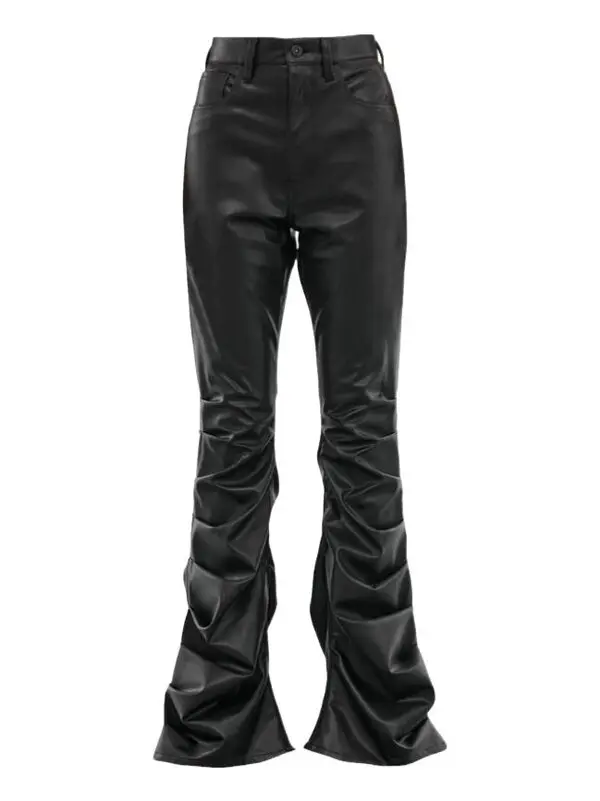 Junya Watanabe Ruffled Flared Trousers - Black