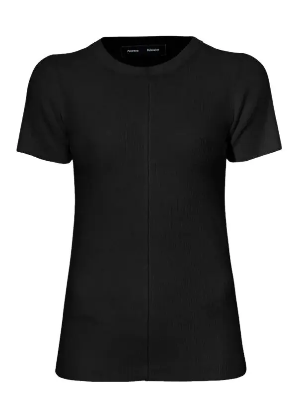 Proenza Schouler Ribbed Crew Neck T-shirt - Black