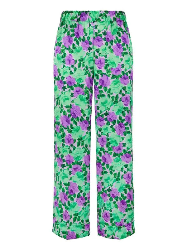 P.a.r.o.s.h Floral Print Trousers - Green