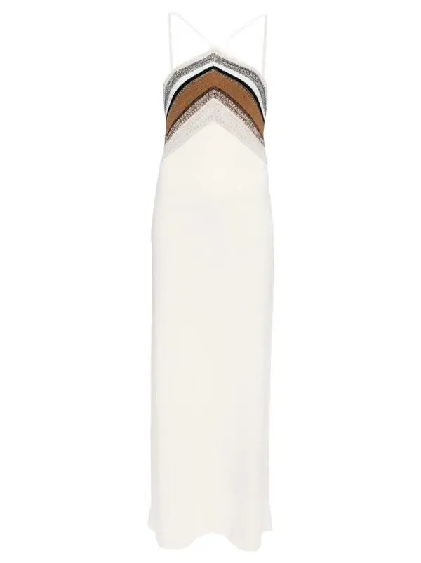 Proenza Schouler Naomi Knit Halter Maxi Dress - White
