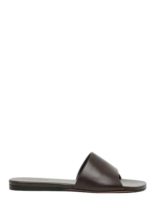 Amina Muaddi Flat Sandals - Black