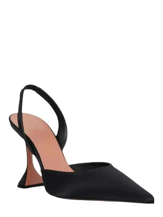 Amina Muaddi Ankle-wrap High Heels - Black