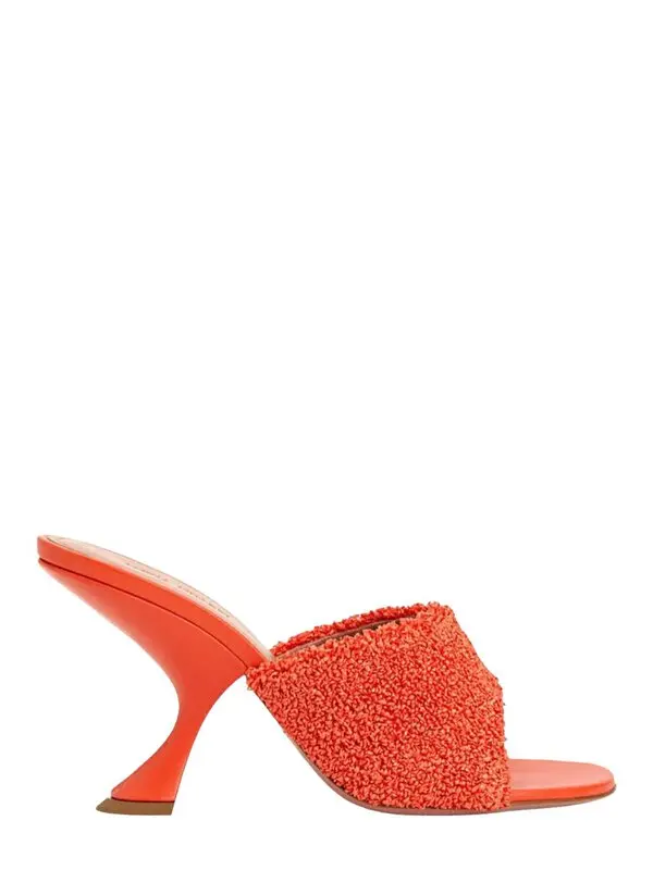 Amina Muaddi Taylor Sculptural Heel Sandals - Red