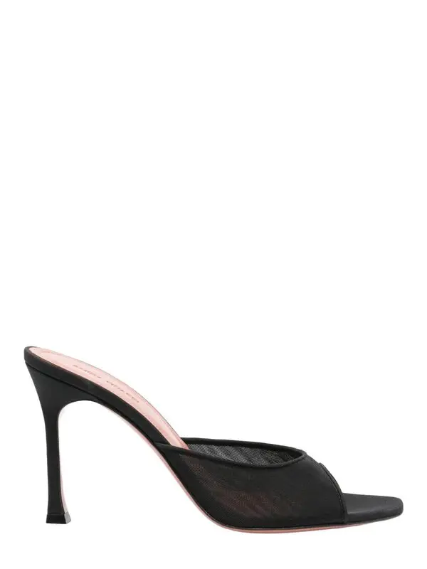 Amina Muaddi Alexa Heeled Mules - Black