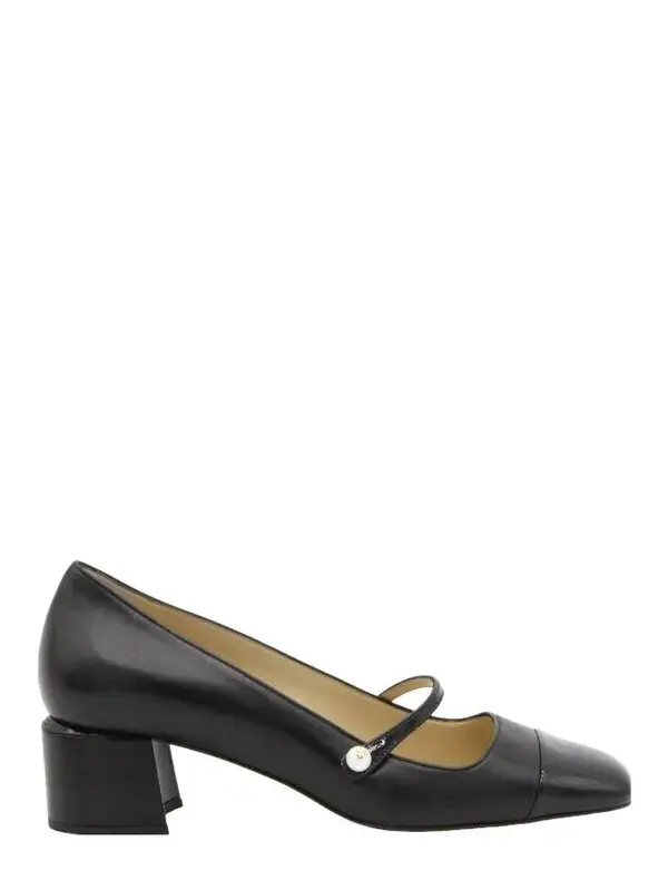 JIMMY CHOO Pearl-embellished Block-heel Pumps - Black