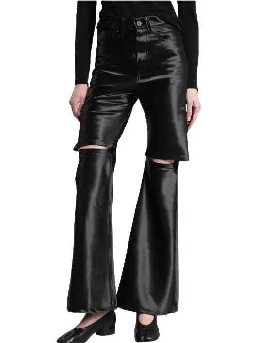 Junya Watanabe Embossed Cropped Trousers - Black