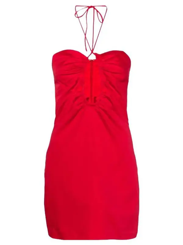 Cult Gaia Laura Halterneck Minidress - Red