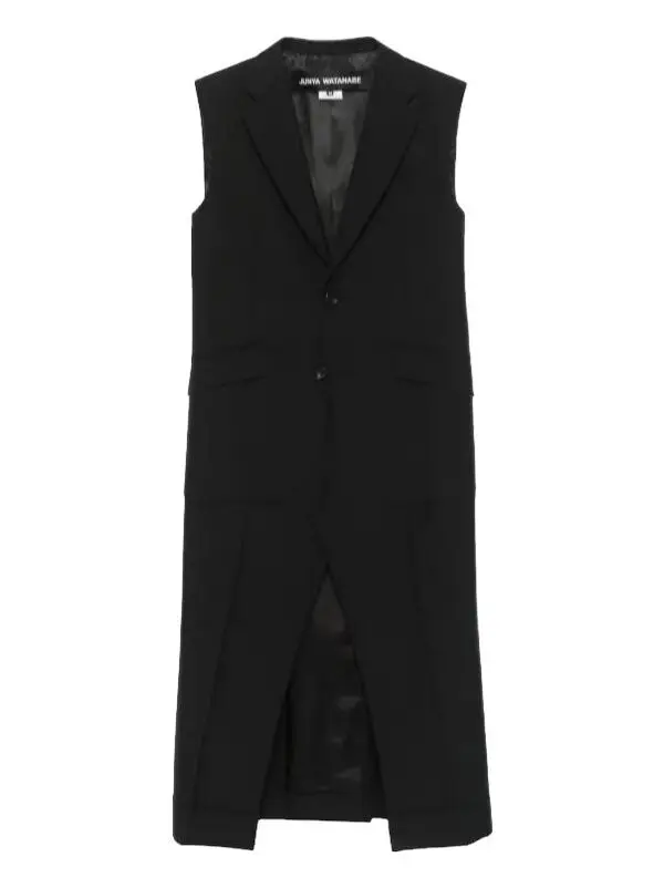 Junya Watanabe Button Sleeveless Coat - Black