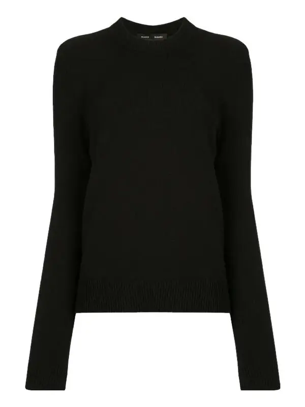 Proenza Schouler Crewneck Ribbed-knit Jumper - Black