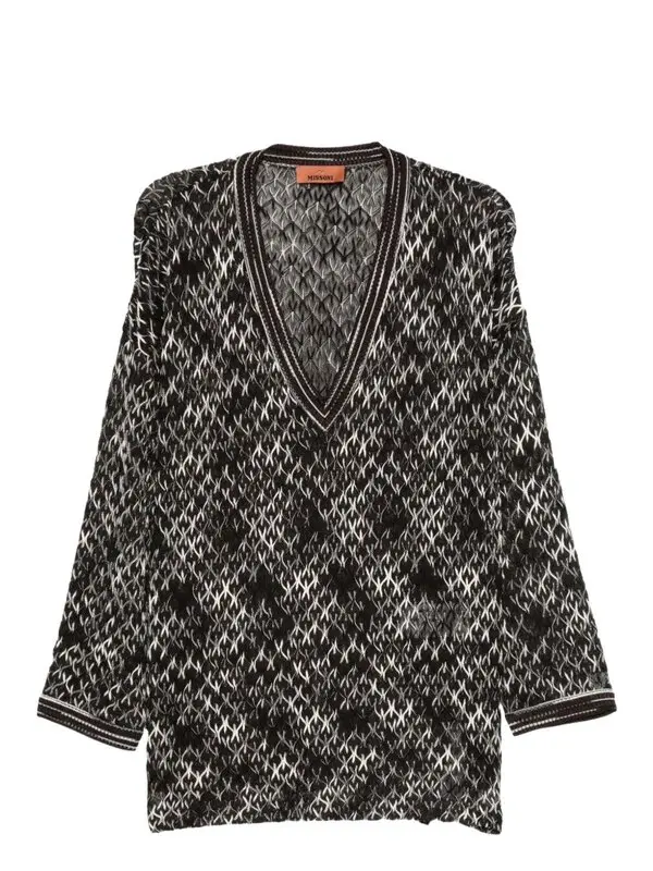 Missoni Geometric-pattern Knitted Jumper - Black
