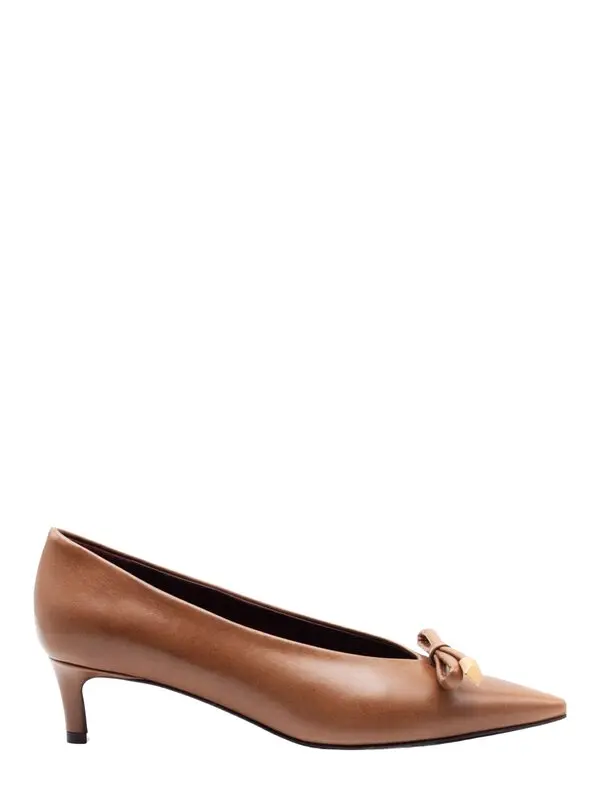 Roberto Festa Odisy Bow Kitten Heeled Pumps - Brown