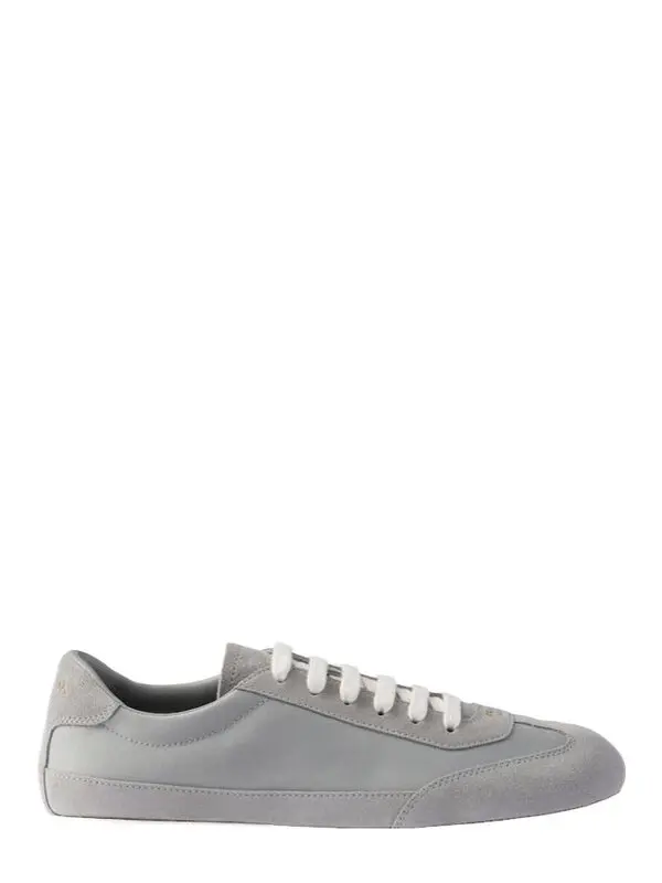 Prada Suede And Fabric Sneakers - Cloud Gray