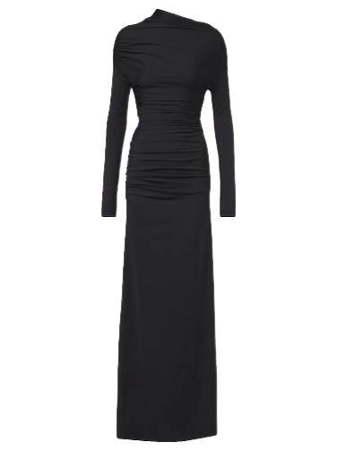 Victoria Beckham Draped Jersey Gown - Black