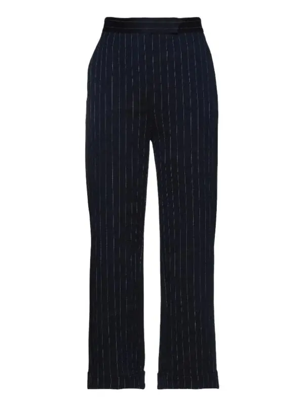 Max Mara Striped Casual Trousers - Blue