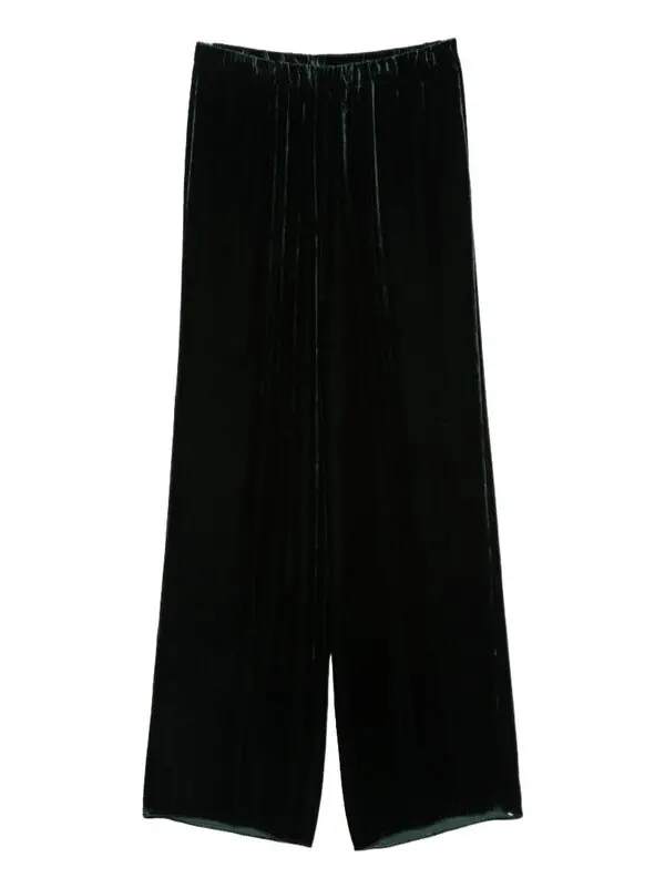Antonelli Firenze Velvet Wideleg Trousers - Black