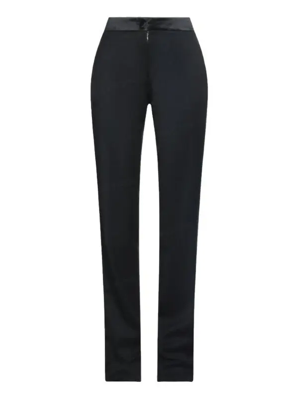 MAISON MARGIELA Solid Color Wool Trousers - Black