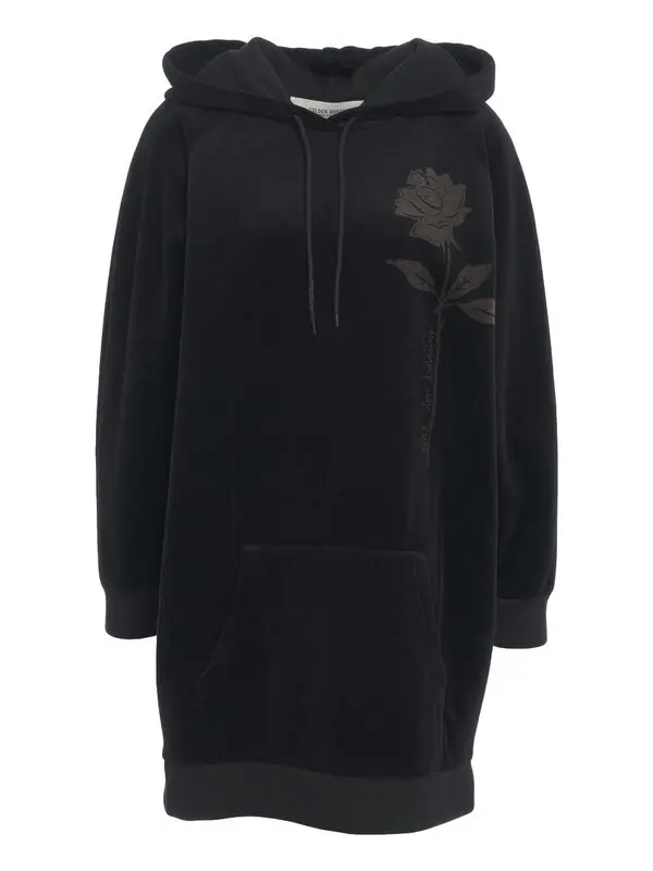 GOLDEN GOOSE Rose Hooded Mini Dress - Black