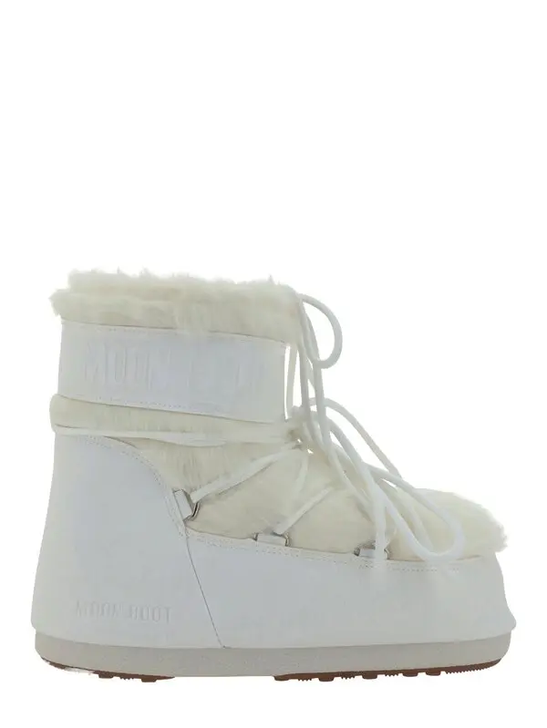 Moon Boot Icon Low Faux Fur Boots - White