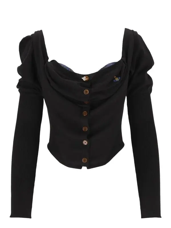 VIVIENNE WESTWOOD Bea Corset Cardigan - Black