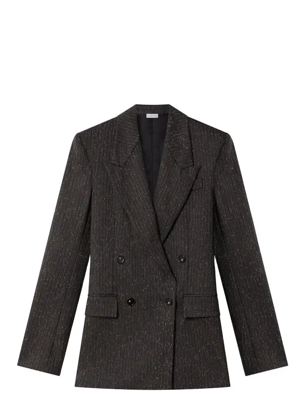 Stella McCartney Double-breasted Speckled Blazer - Grey