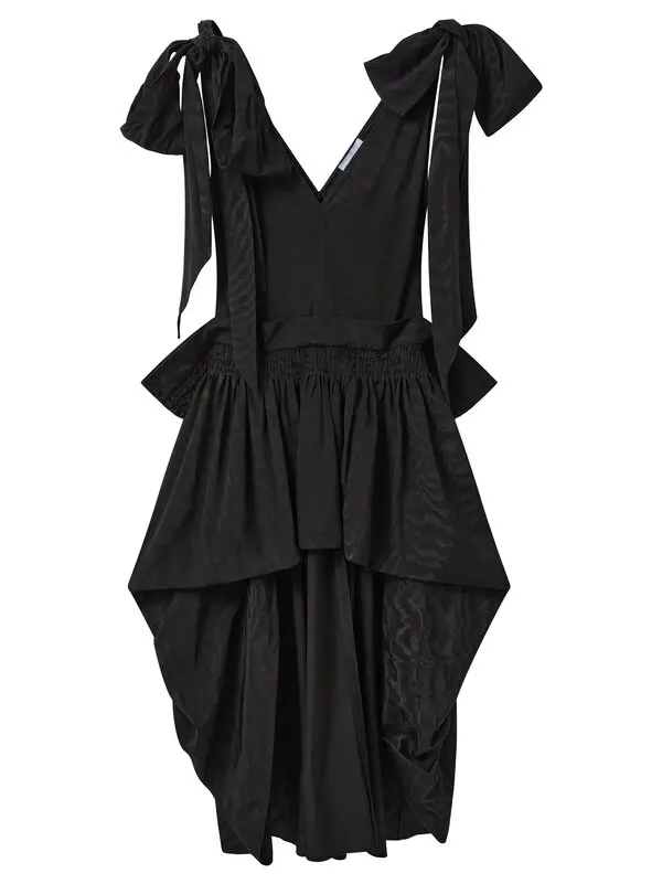 Stella McCartney Ruffled Moiré Midi Dress - Black