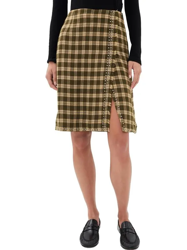 WALES BONNER Cosmic Skirt - Jade/ocre/oyster