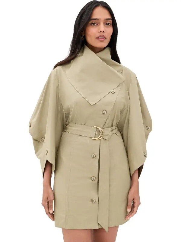 Zimmermann Valiant Utility Mini Dress - Olive