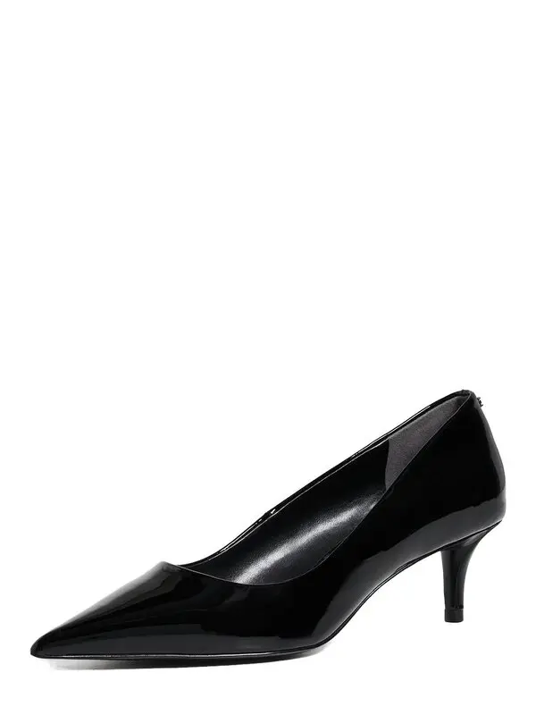 Sam Edelman Leather Patent Kitten Heel Pumps - Black