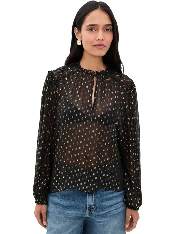 Ulla Johnson Elspen Silk Blouse - Noir