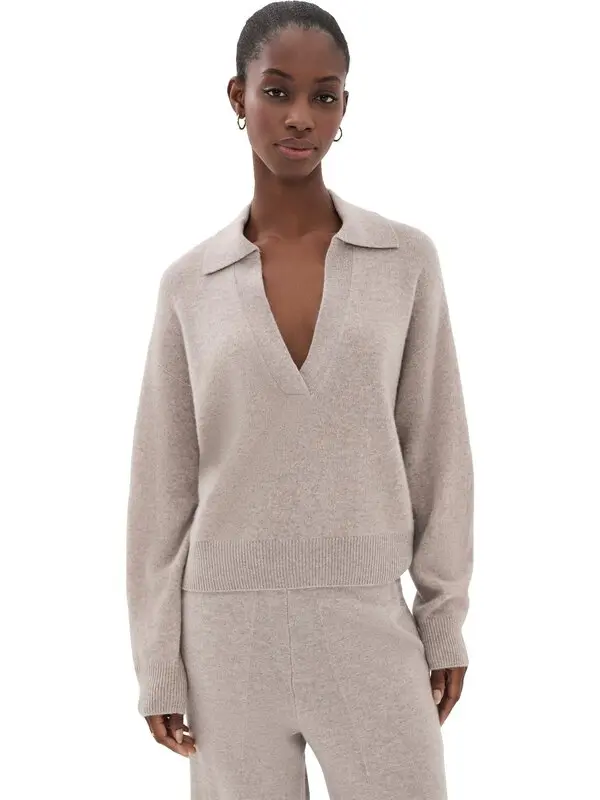 Le Kasha Jackson Brushed Cashmere Sweater - Light Brown