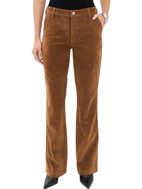 Joe's Jeans Faux Suede Inez Trousers - Chestnut