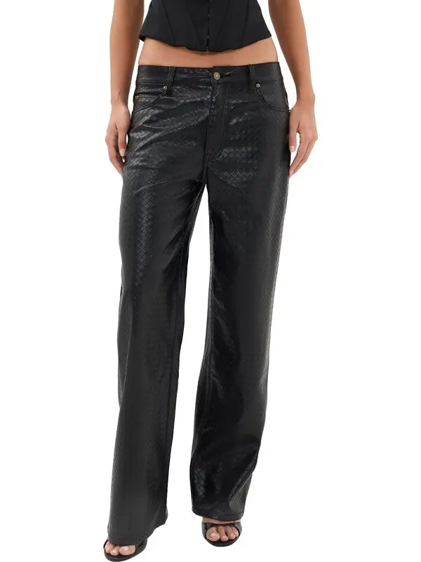Lioness Faux Leather Pants - Noir
