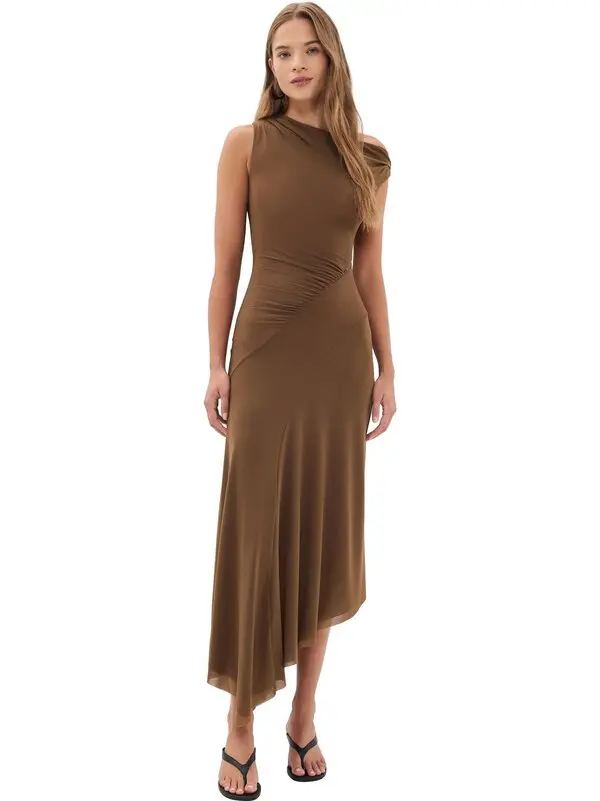 Staud Amaris Dress - Cigar