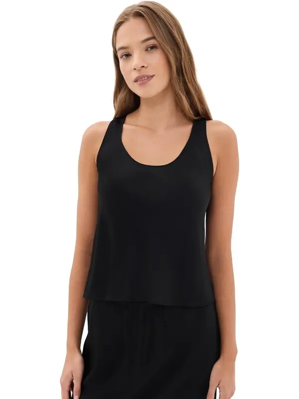 LESET Barb Bias Tank Top - Black