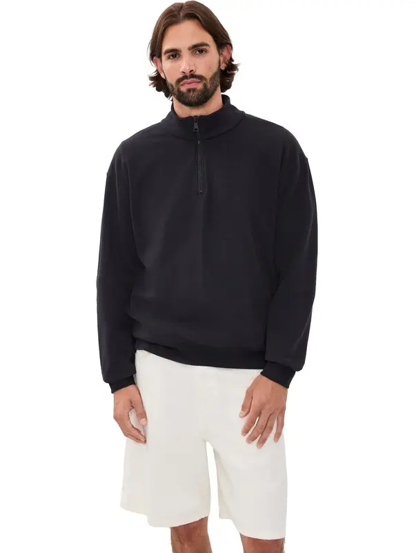 Beyond Yoga Luxe Fleece Half Zip Pullover - Black