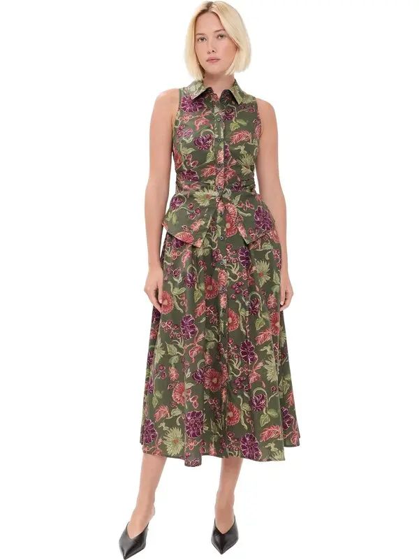 Tanya Taylor Hannah Dress - Army Multi