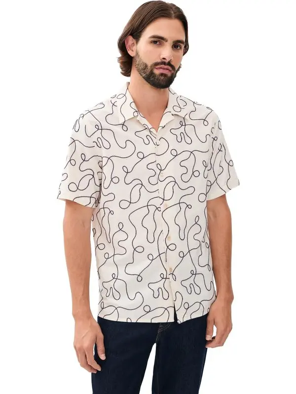 Paul Smith Short Sleeve Casual Fit Shirt - Natural