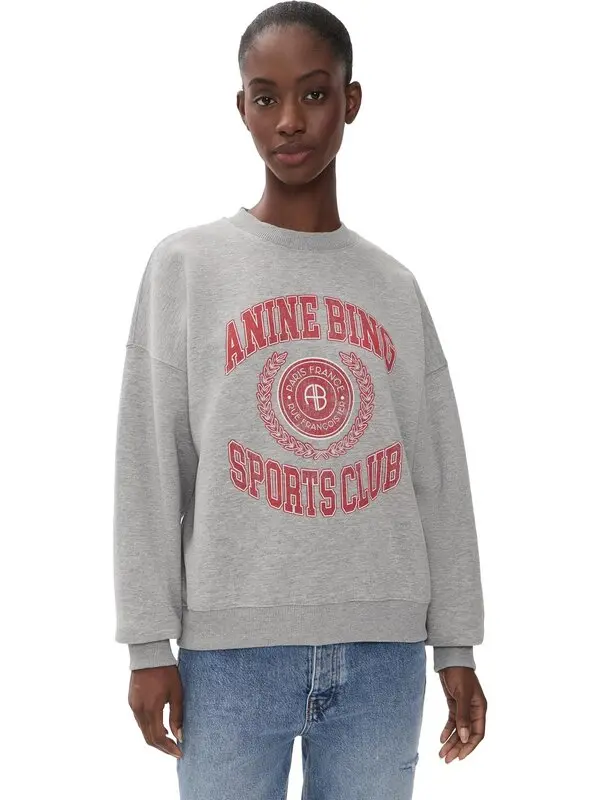 ANINE BING Miles Collegiate Sweatshirt - Grey
