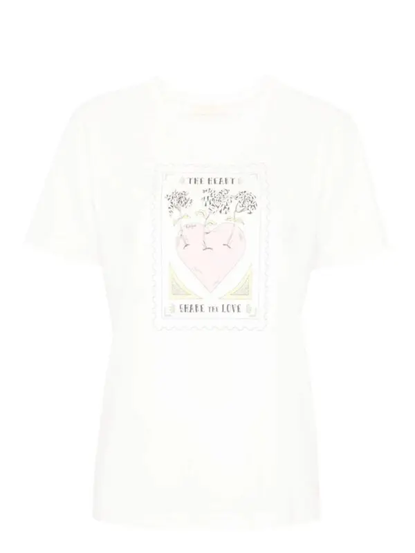 TWINSET Illustration-print Cotton T-shirt - White
