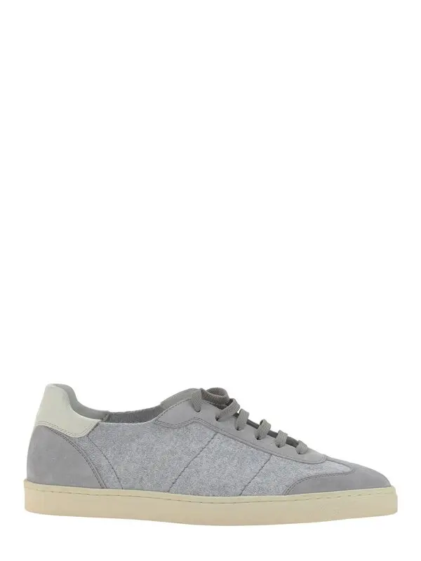 Brunello Cucinelli Round-toe Lace-up Sneakers - Gray